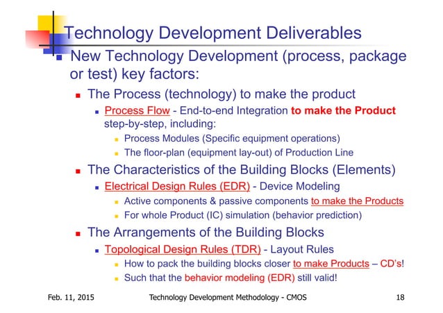 Technology Development Methodology – CMOS as a game-changer | PDF