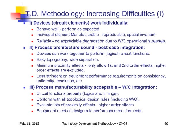 Technology Development Methodology – CMOS as a game-changer | PDF