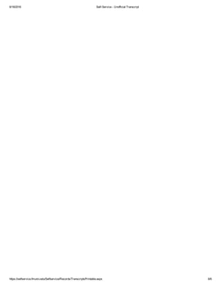 Self-Service - Unofficial Transcript 2015-2016 | PDF