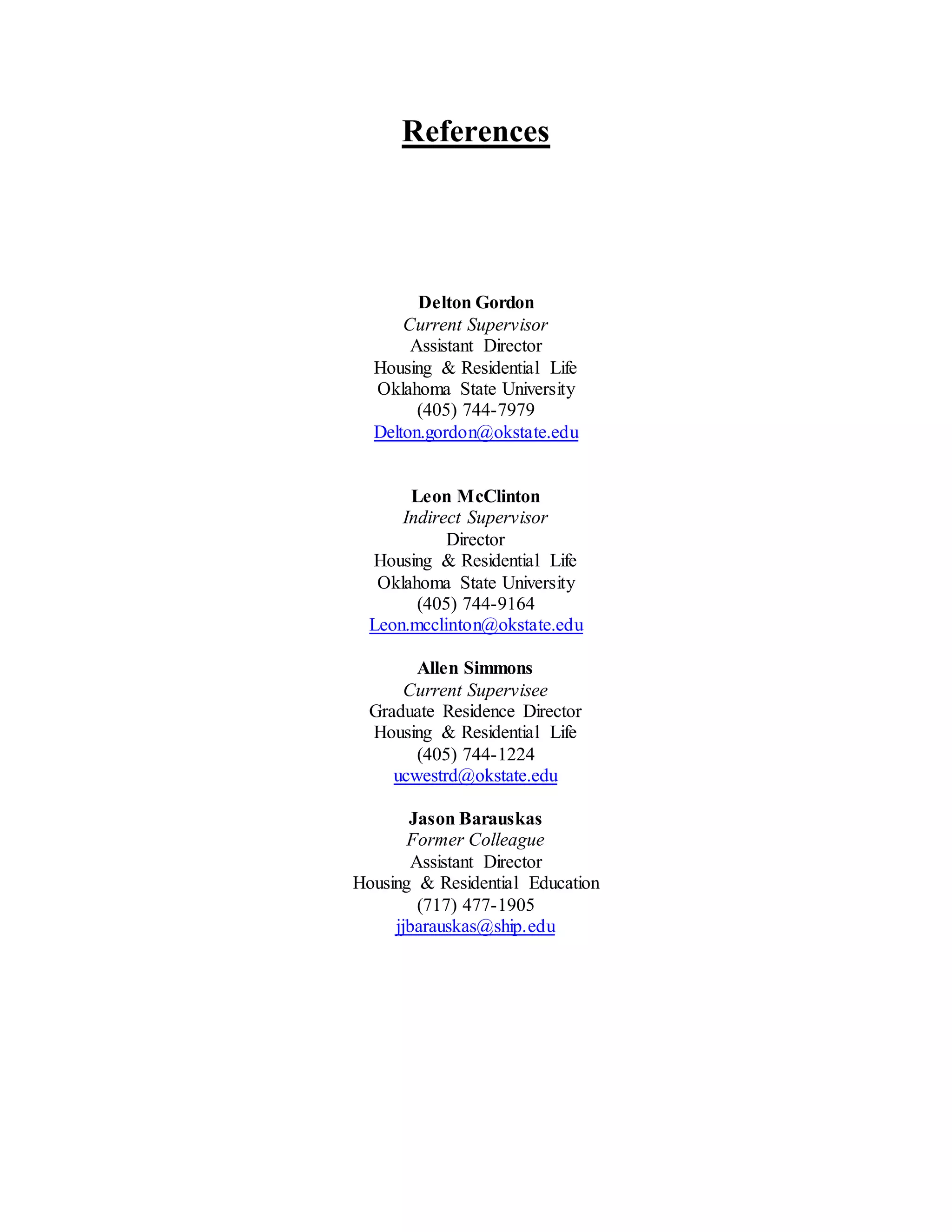 Resume with References | DOCX