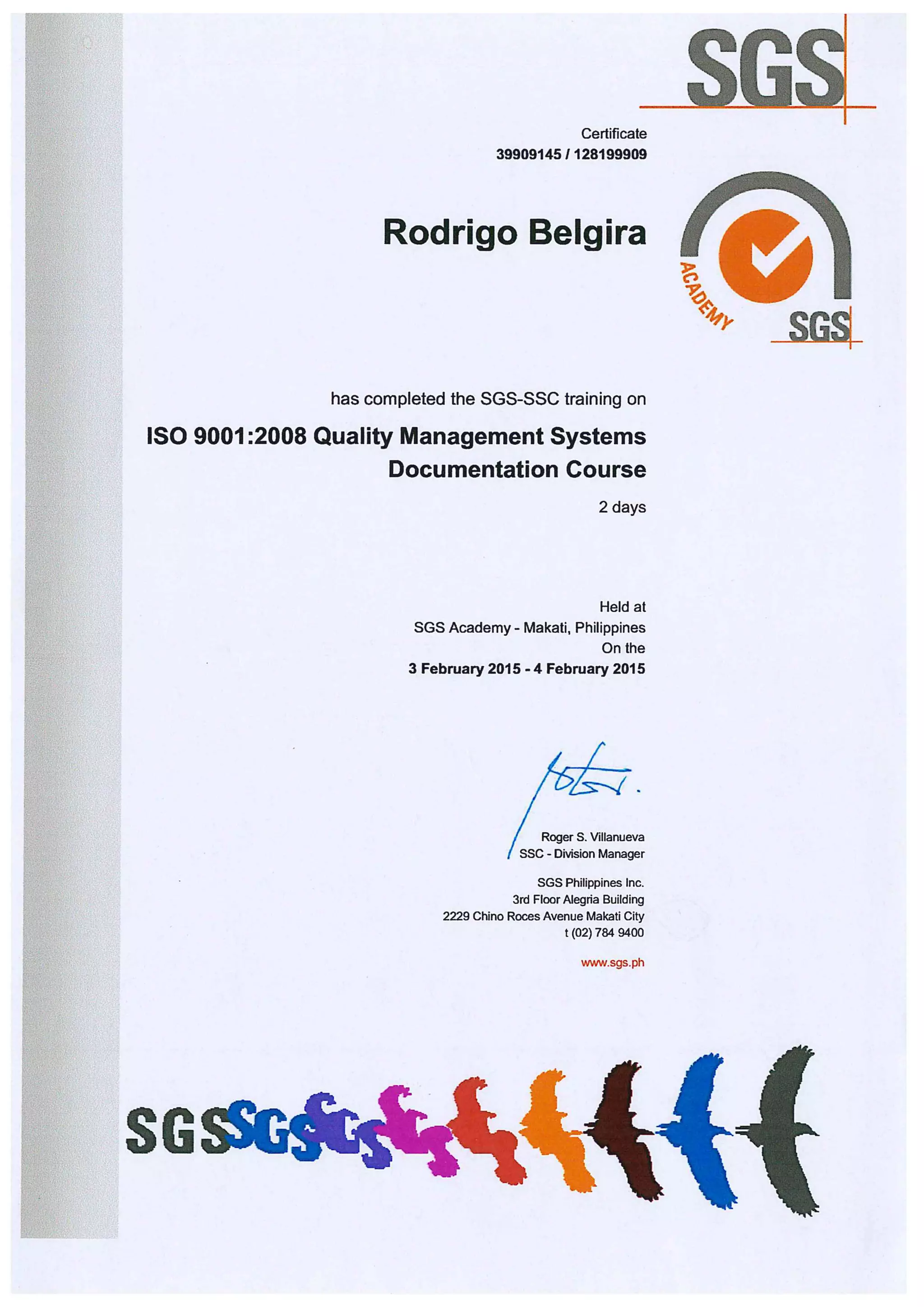 SGS Quality Documentation Course | PDF