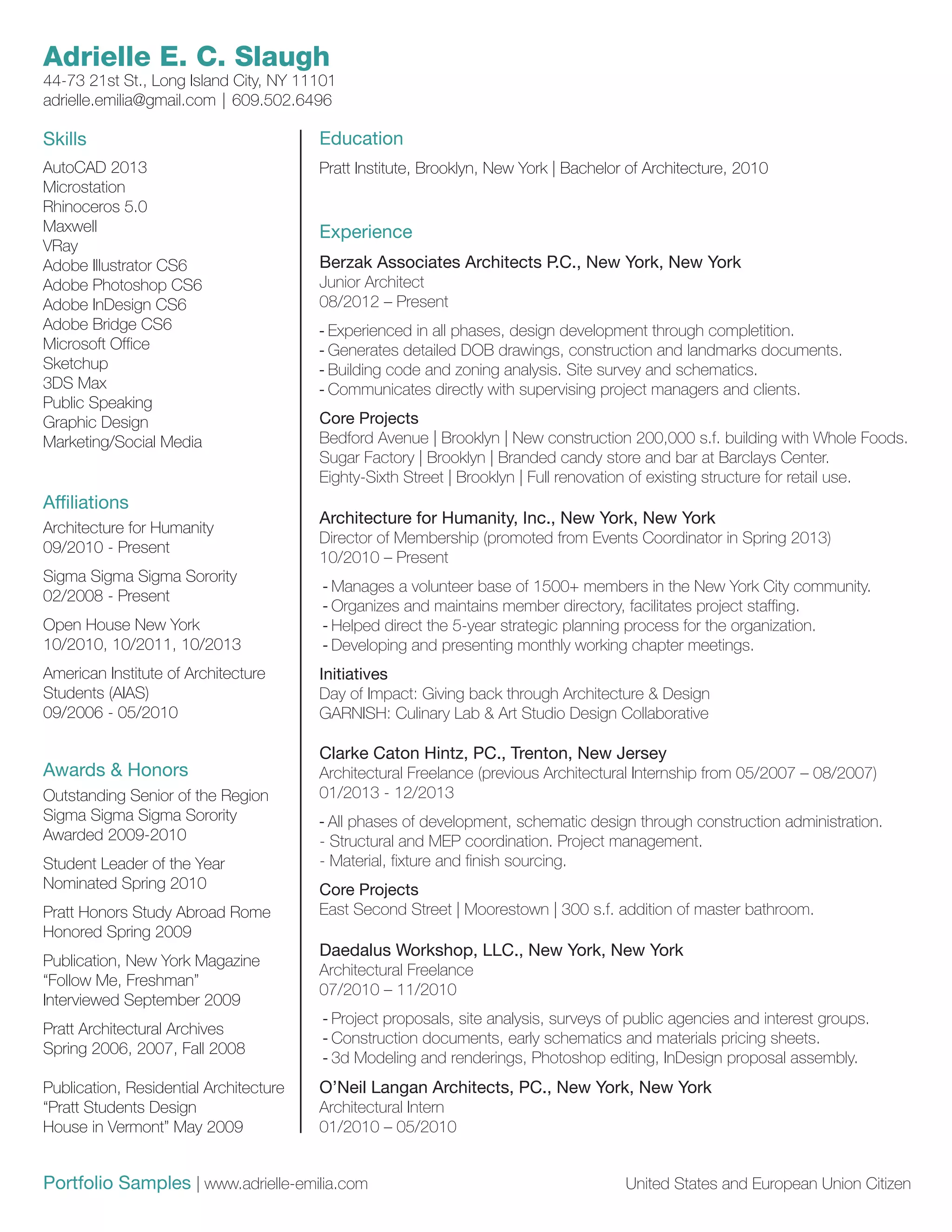 Adrielle Slaugh_resume2014 | PDF