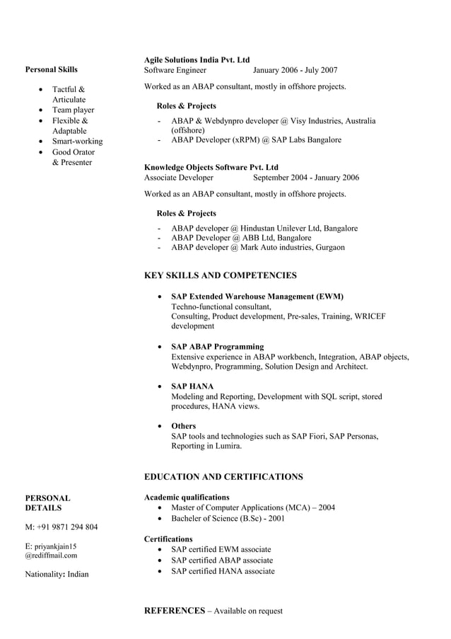 CV - Priyank Jain_summarized | DOC