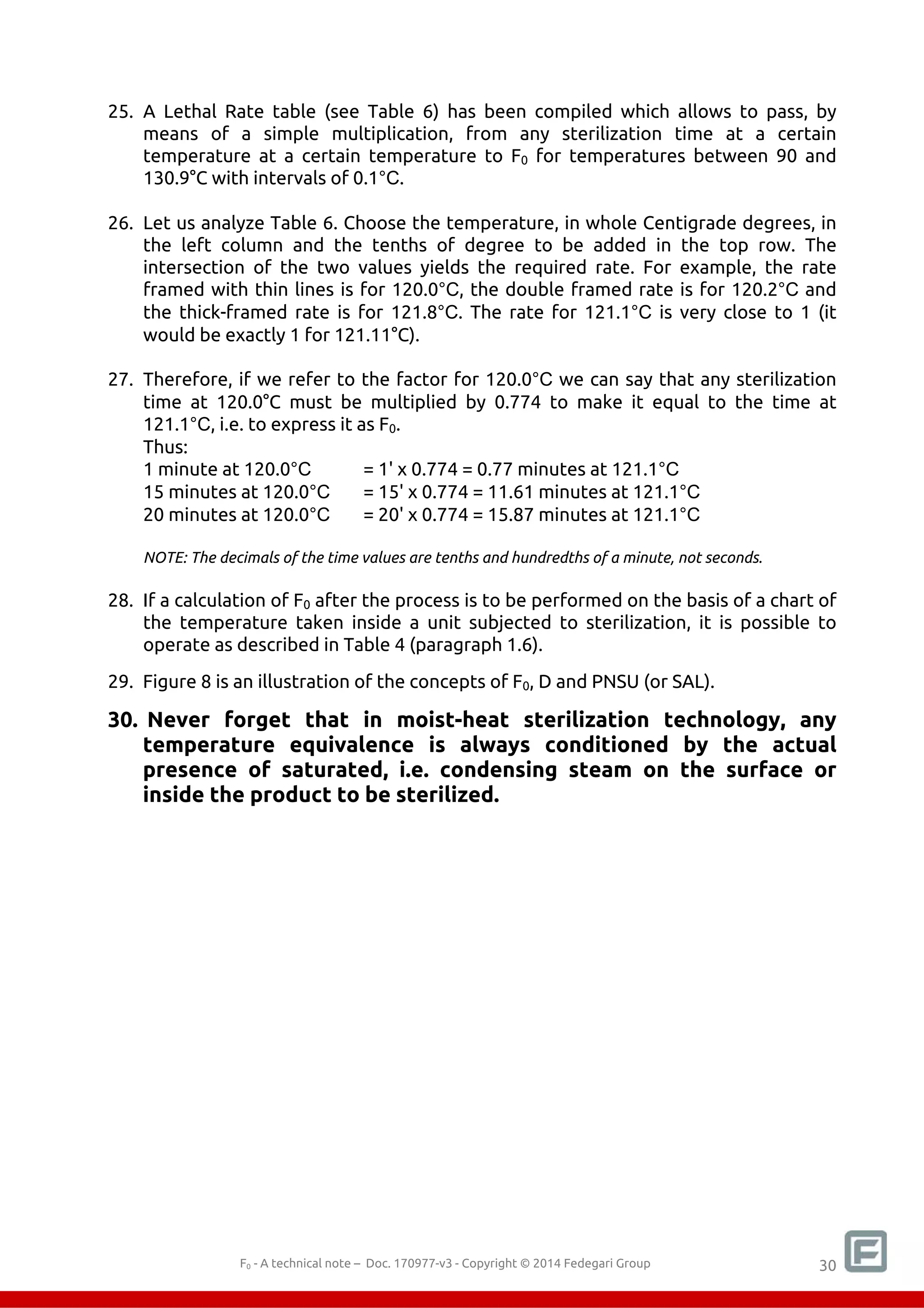 Sterilization: F0 - what it means - how to calculate it - how to use it ...