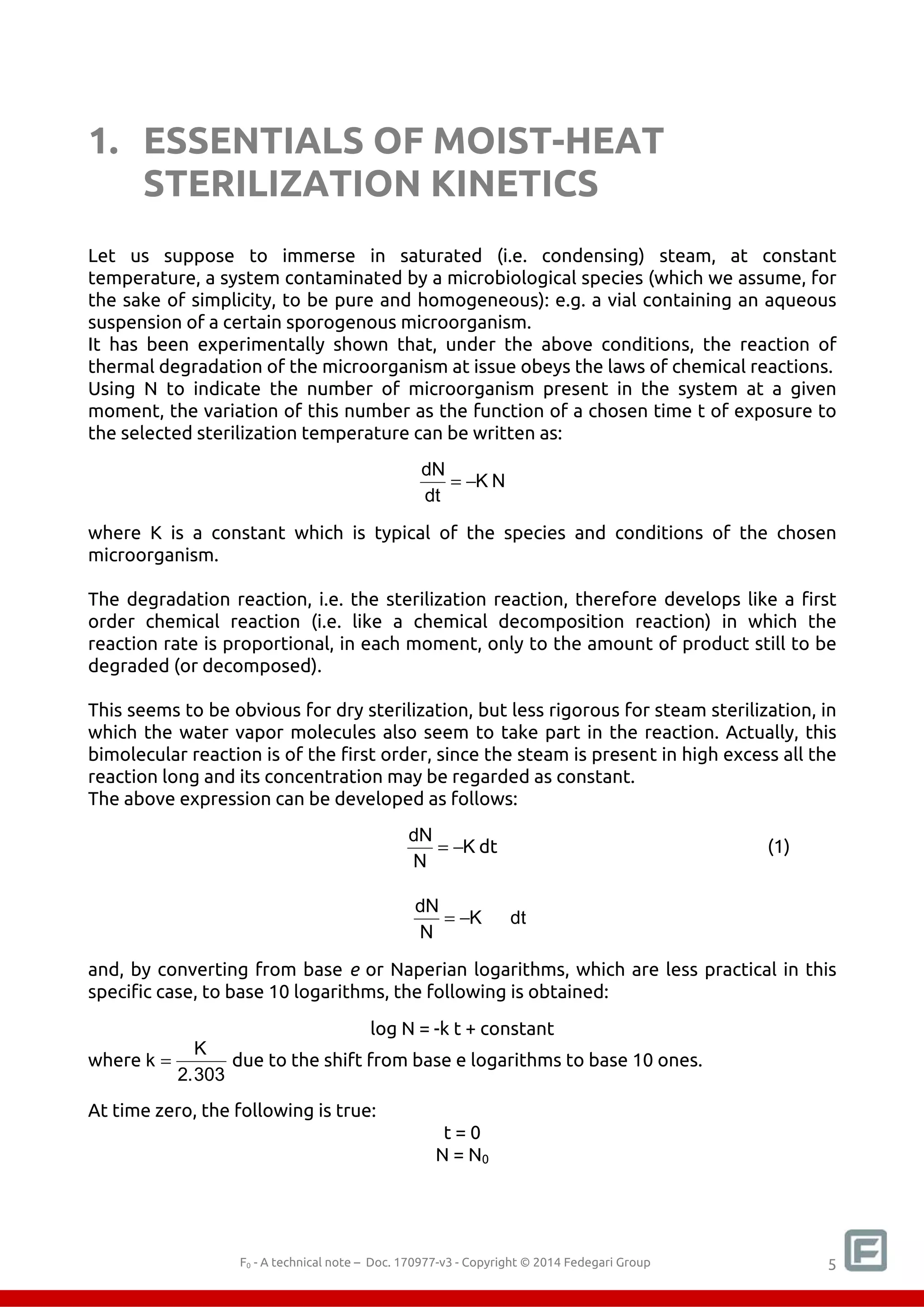 Sterilization: F0 - what it means - how to calculate it - how to use it ...