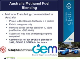 Methanol institute 2016 overview of rapidly emerging methanol markets ...