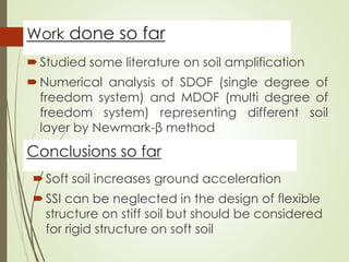 Soil Amplification and Soil-Structure Interaction | PDF