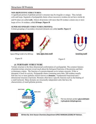 Structure Of Protein | PDF