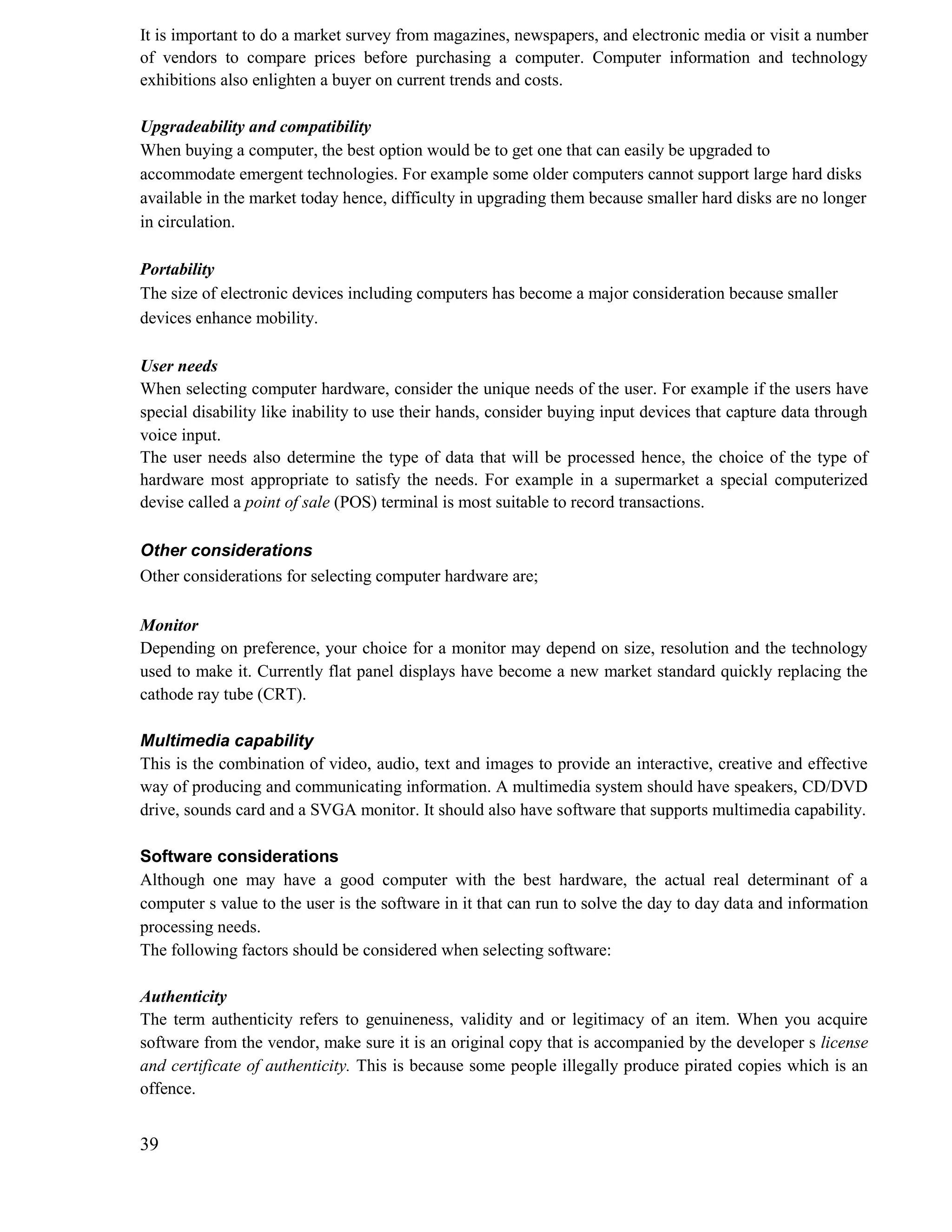 computer notes form one for kenyan high school | PDF