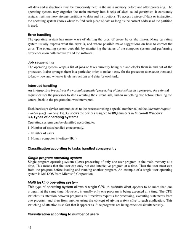 computer notes form one for kenyan high school | PDF