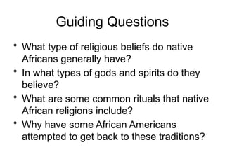 F1-AFRICAN-RELIGIONS and cultures-.powerpoint | PPTX