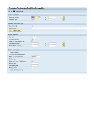 F103 transfer postings for doubtful receivables | PDF