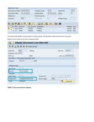 F103 transfer postings for doubtful receivables | PDF