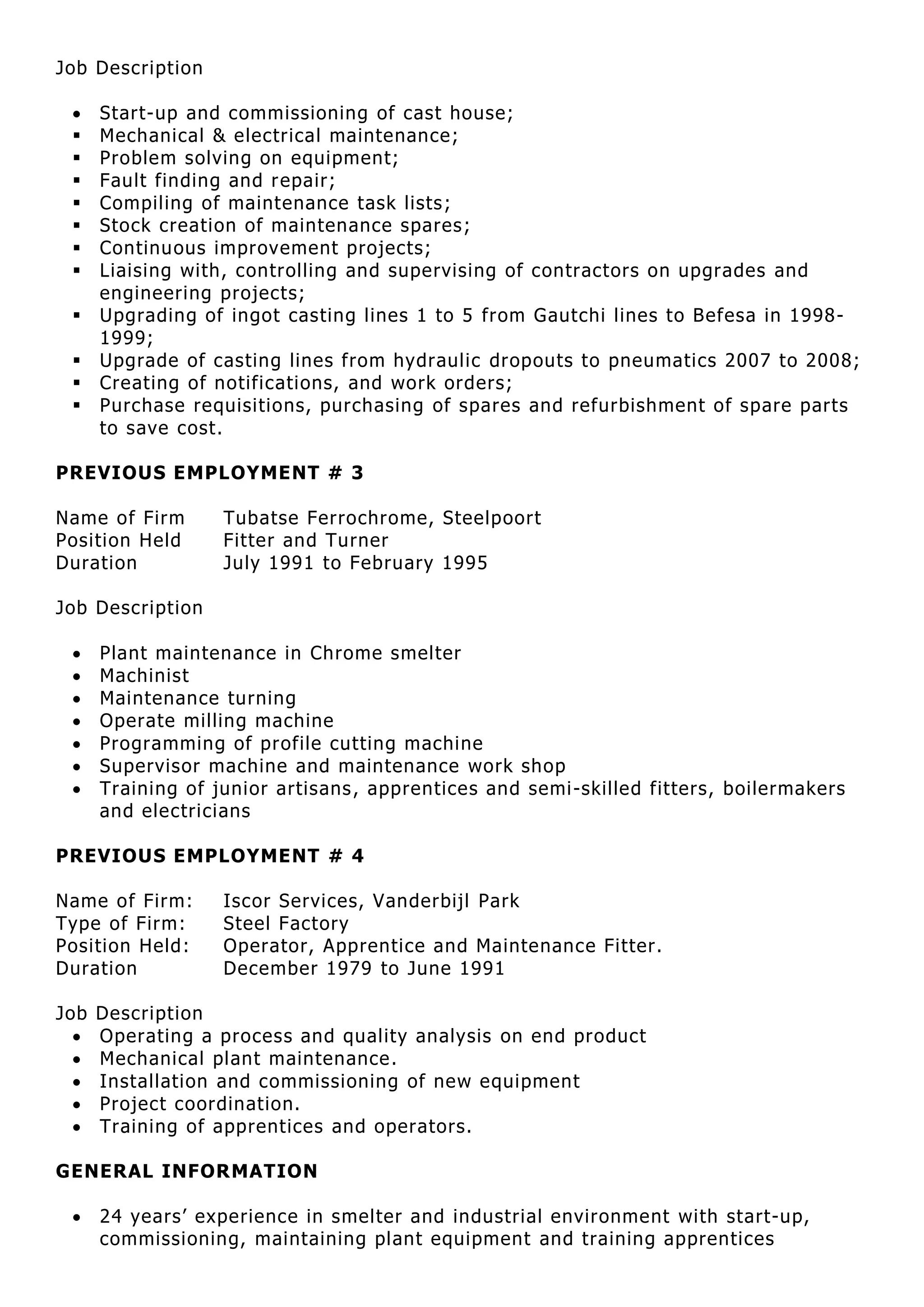 CV JOHAN BOTHMA | PDF