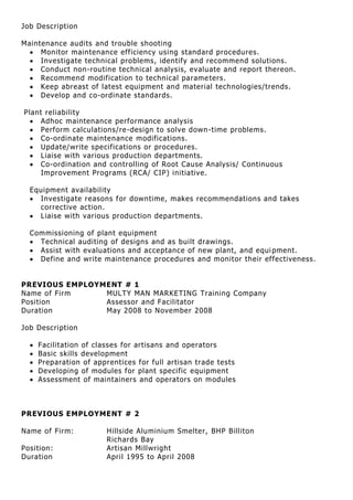 CV JOHAN BOTHMA | PDF