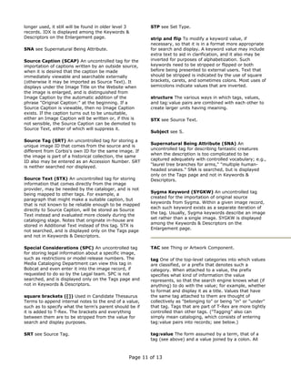 Glossary of Media Cataloging Terms | DOC