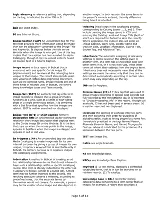 Glossary of Media Cataloging Terms | DOC