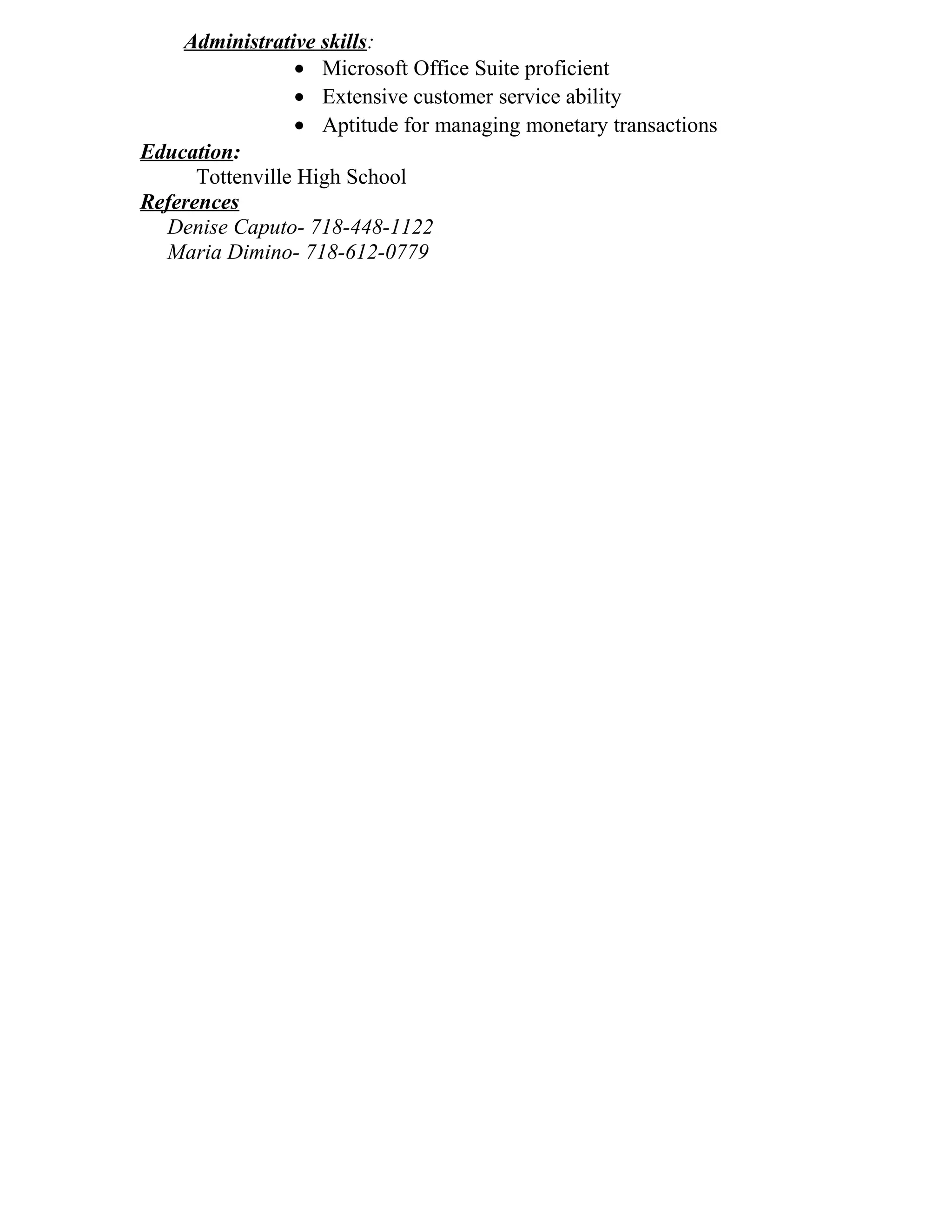 TINA_M_POMPONIO_CARECCIA_RESUME | PDF