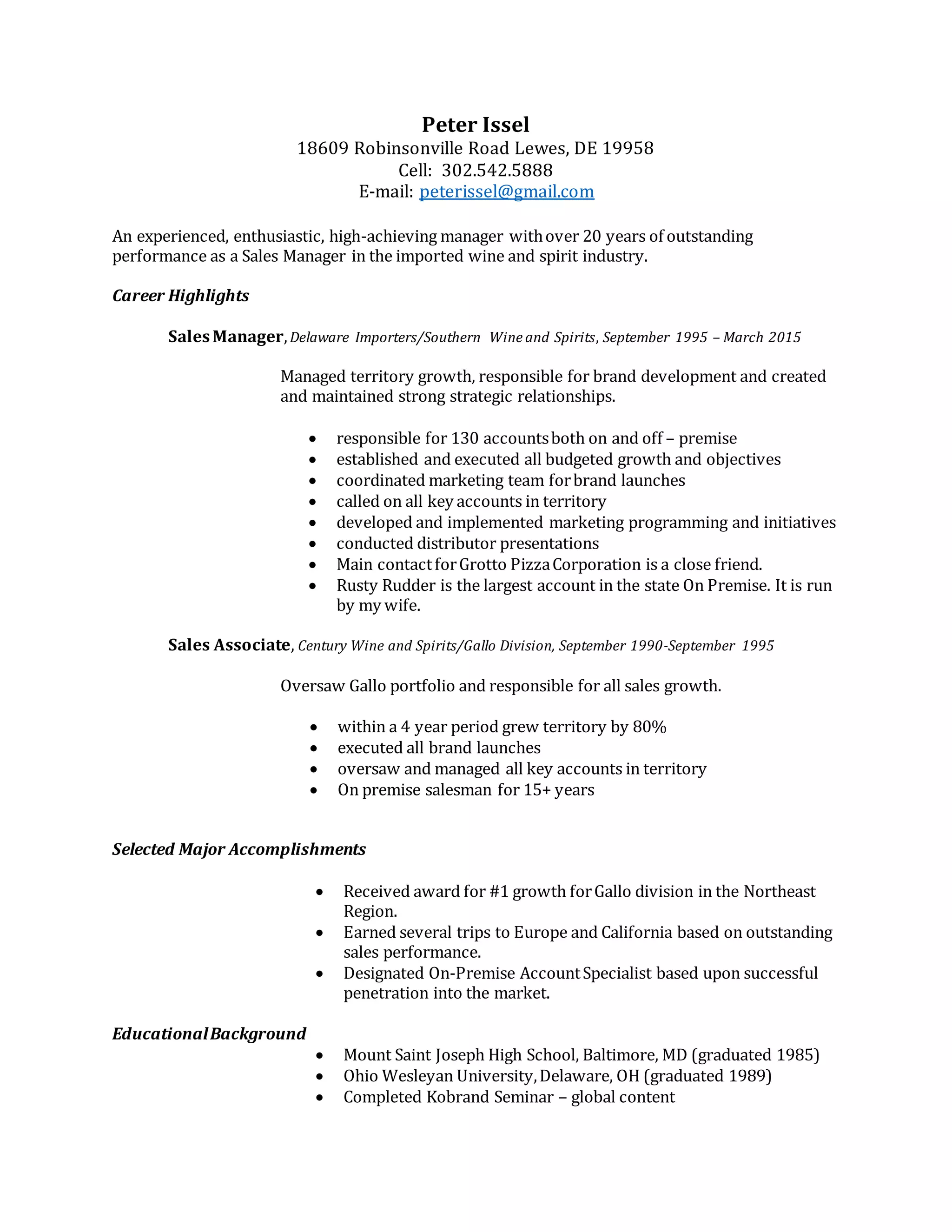 Peter Issel resume-2 | PDF