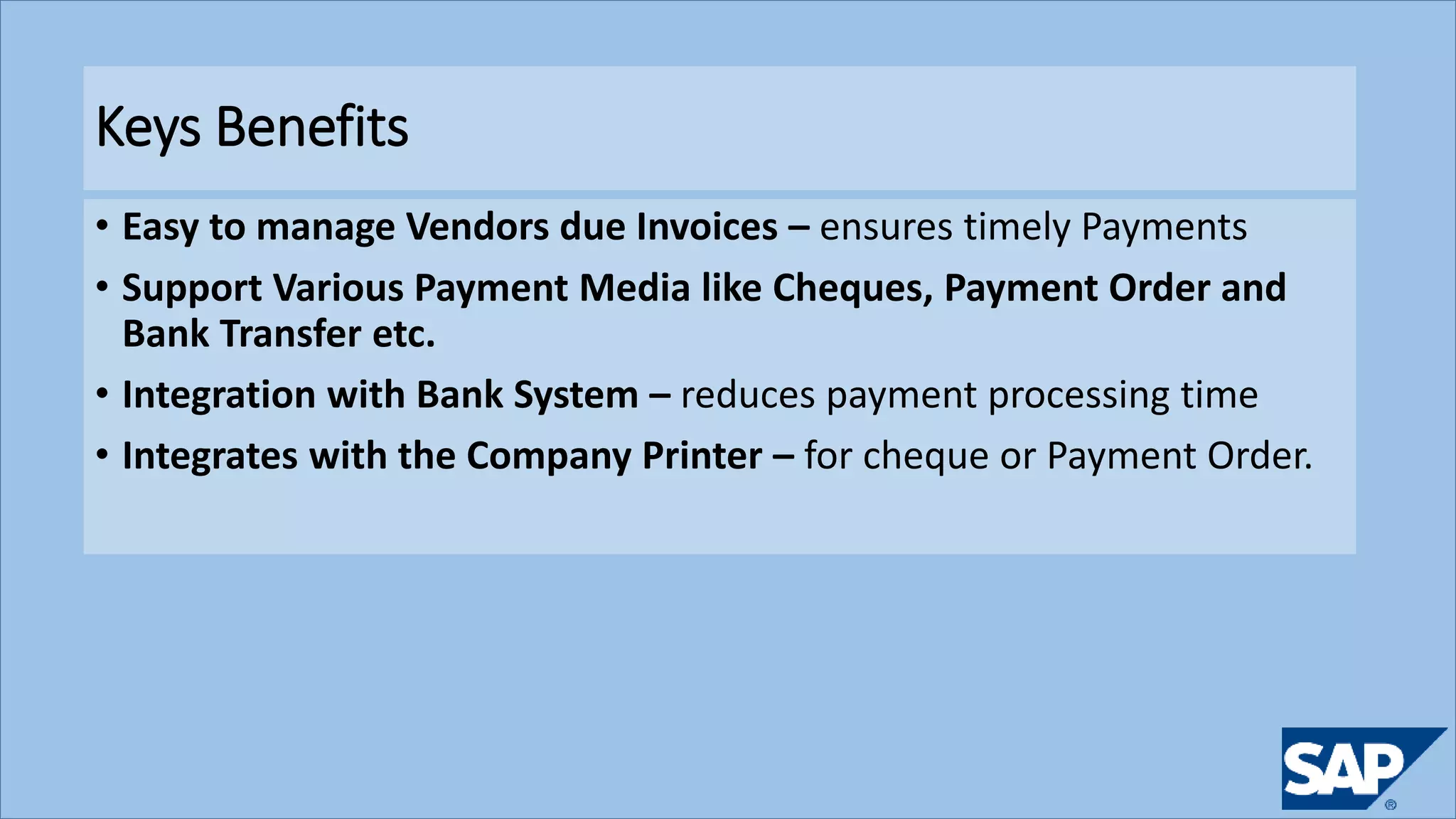 SAP Automatic Payment Program - F110 | PPTX