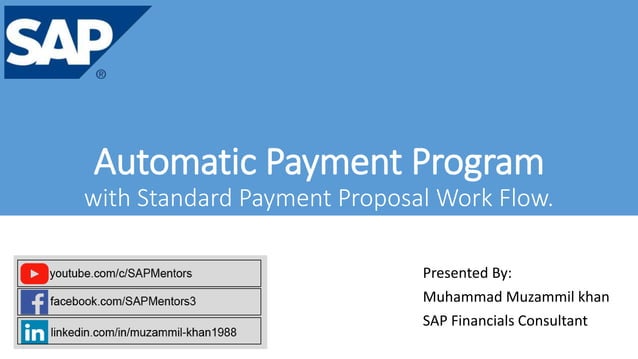 SAP Automatic Payment Program - F110 | PPTX