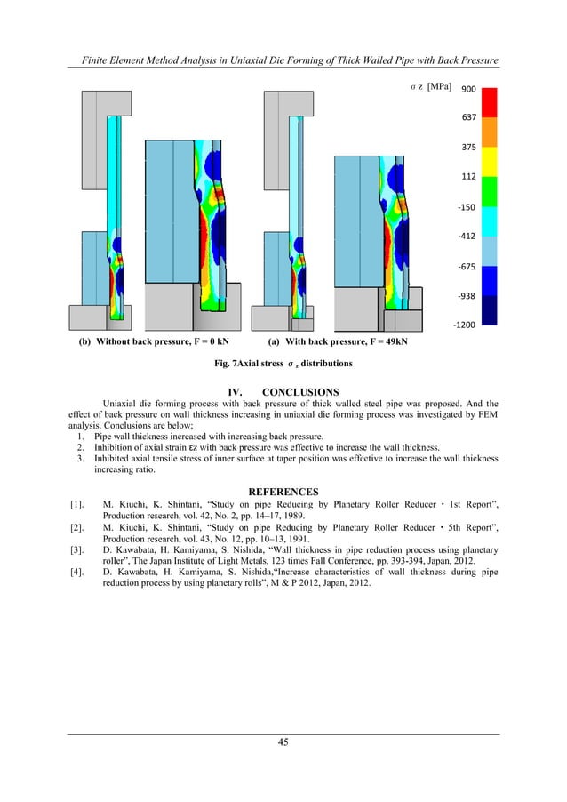 Finite Element Method Analysis in Uniaxial Die Forming of Thick Walled Pipe with Back Pressure | PDF