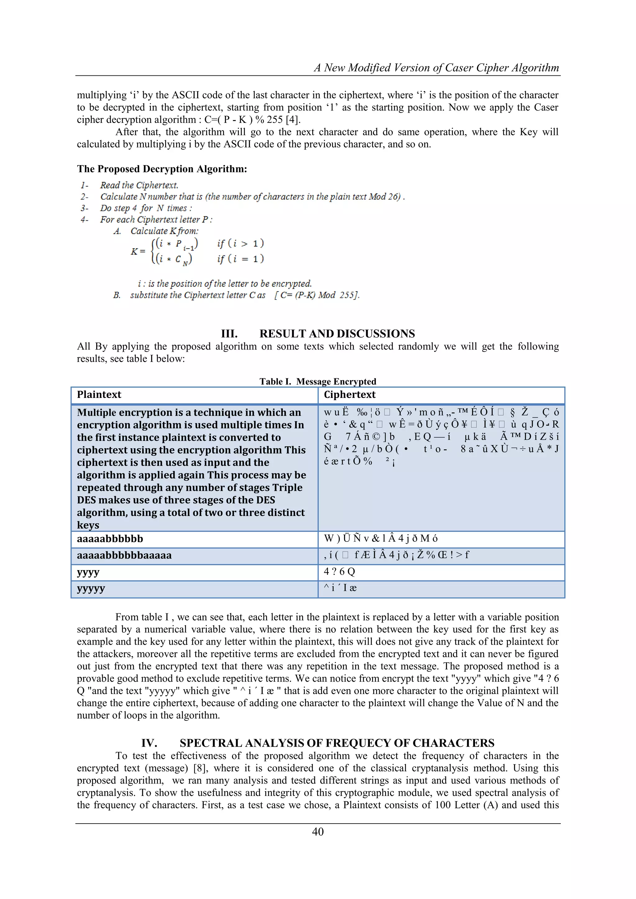 A New Modified Version of Caser Cipher Algorithm | PDF