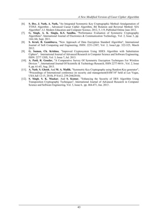 A New Modified Version of Caser Cipher Algorithm | PDF