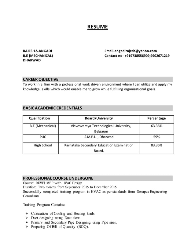 RAJESH_RESUME | PDF
