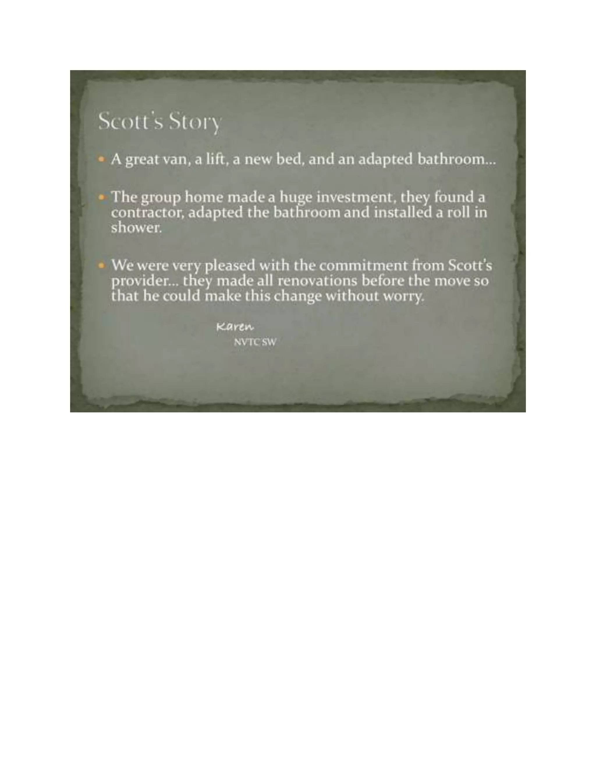 excerpts scott's story | DOCX