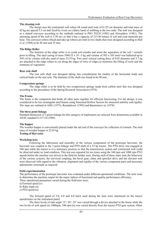 Performance Evaluation of Root Crop Harvesters | PDF