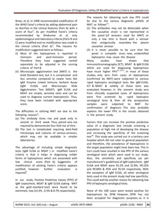 Modified Faine's criteria article- NJIRM | PDF