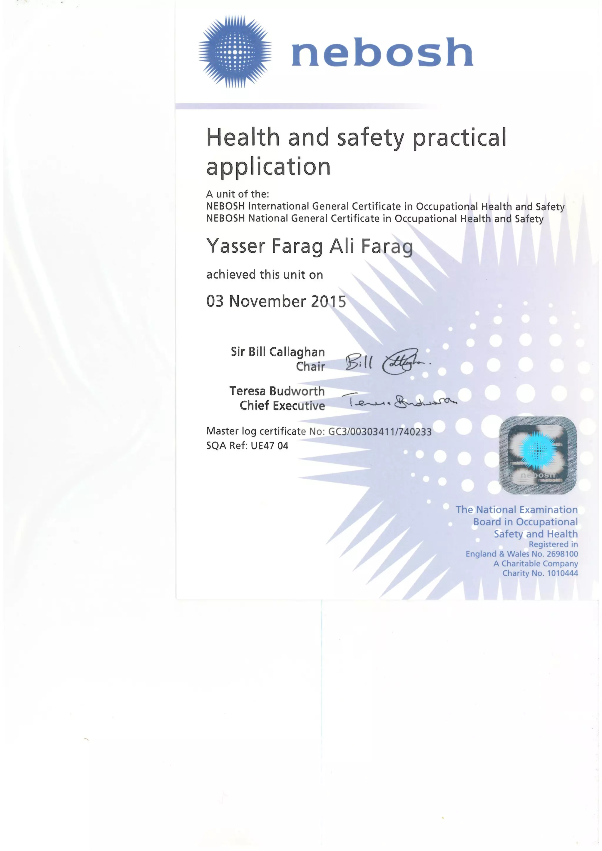 IGC3 NEBOSH Certificate | PDF