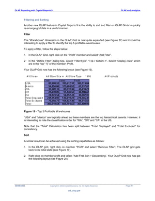 OLAP Reporting with Crystal Reports 9 | PDF