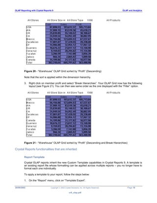 OLAP Reporting with Crystal Reports 9 | PDF