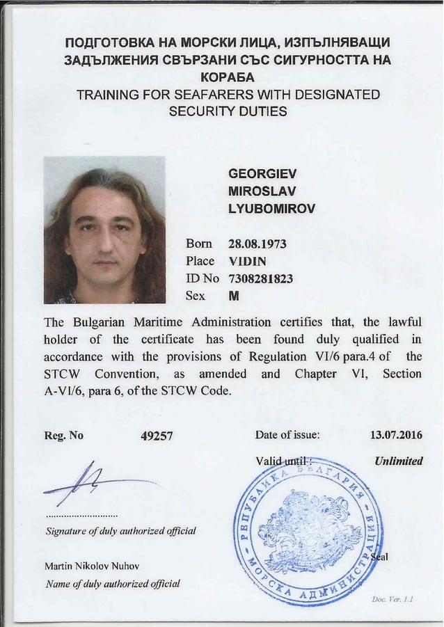 Training for Seafarers With Designated Securityy Duties | PDF