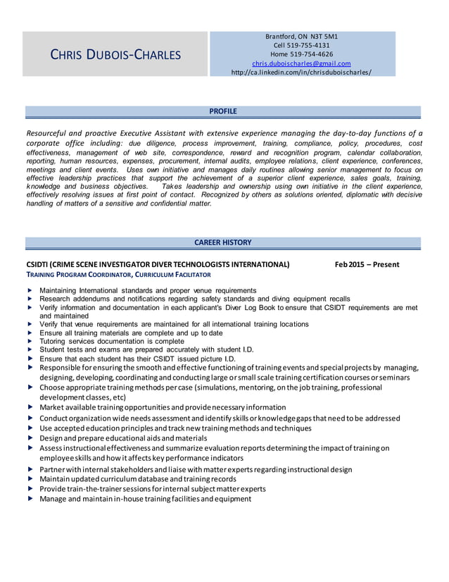 Chris Dubois-Charles resume | DOCX