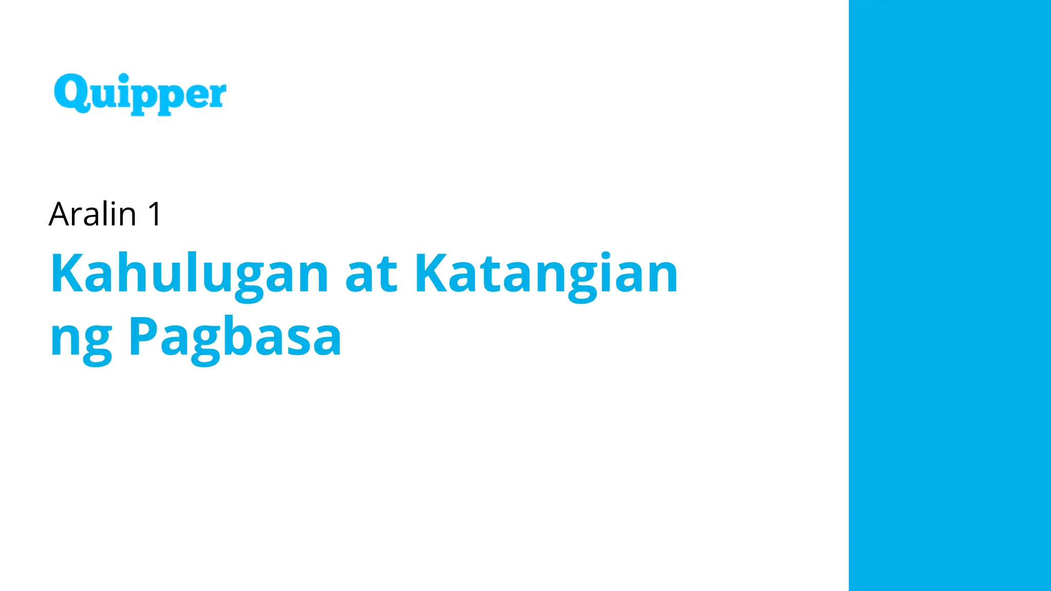Kahulugan at Katangian ng Pagbasa U1 L1.pptx