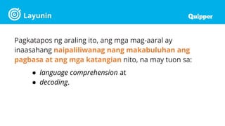 Pagbasa at Pagsusuri-KAHULUGAN AT KATANGIAN NG PAGBASA | PPTX