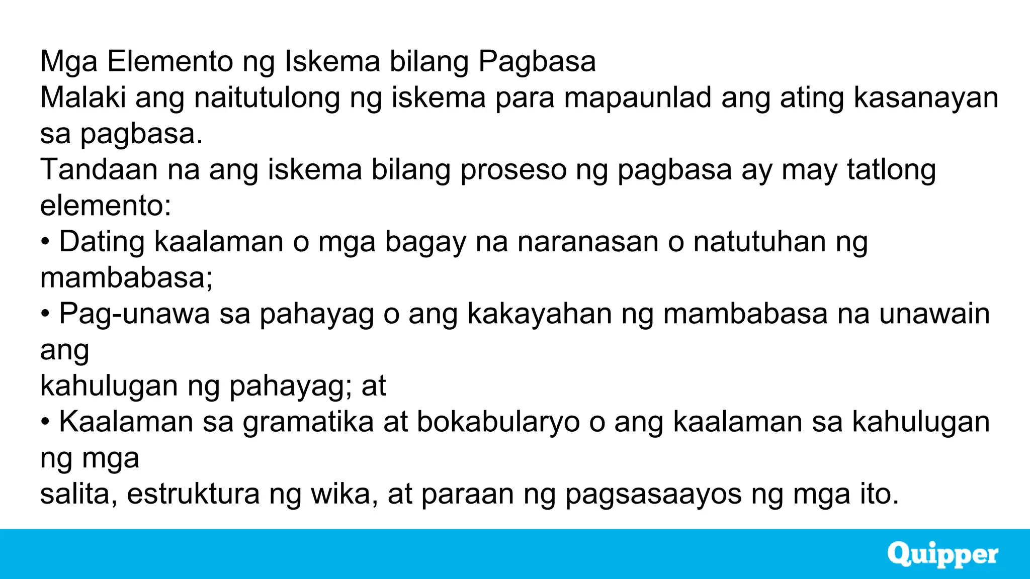 PAGBASA AT PANANALIKSIK- Proseso ng Pagbasa | PPTX