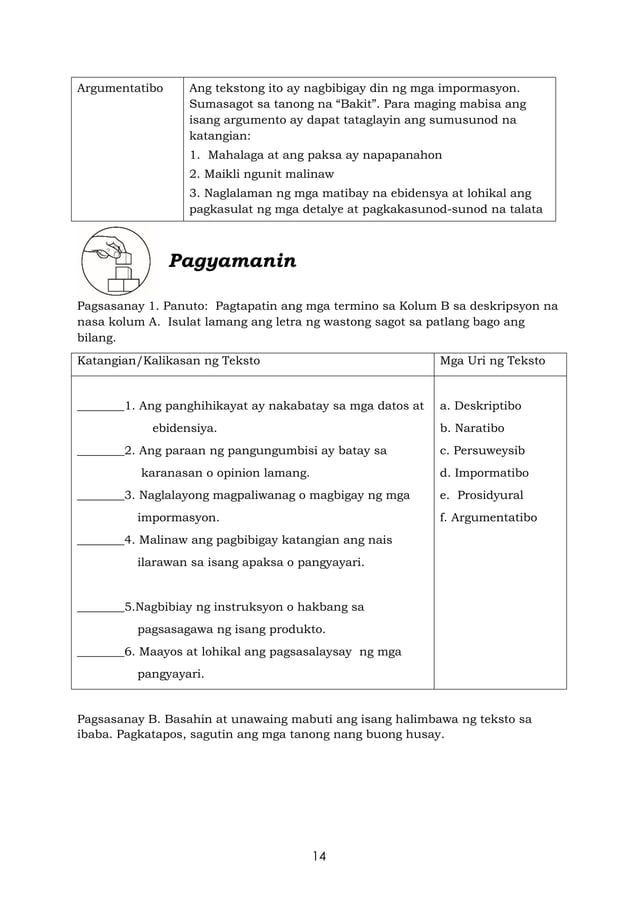 Mga Uri ng Teksto | PDF