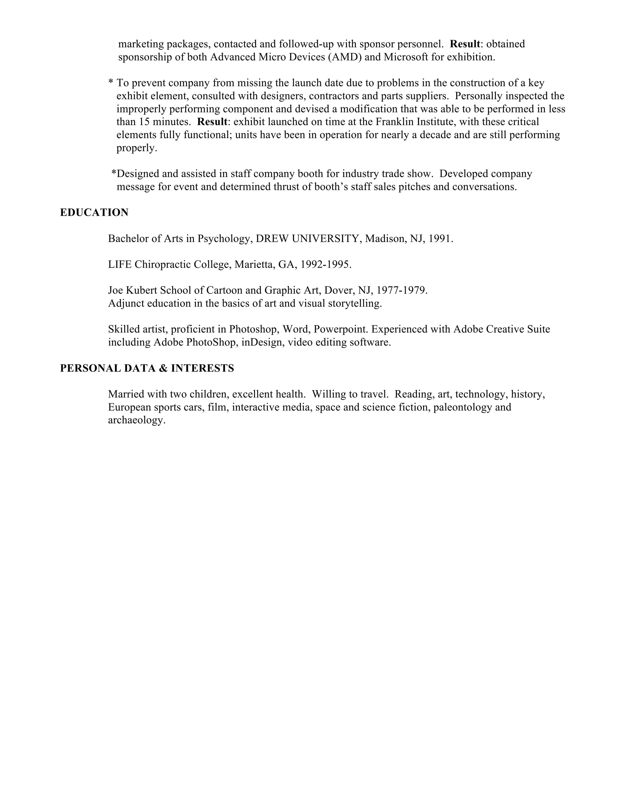 KeithFeinstein resume 9-16 | PDF