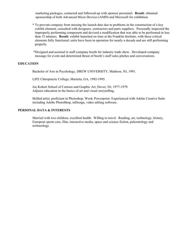 KeithFeinstein resume 9-16 | PDF