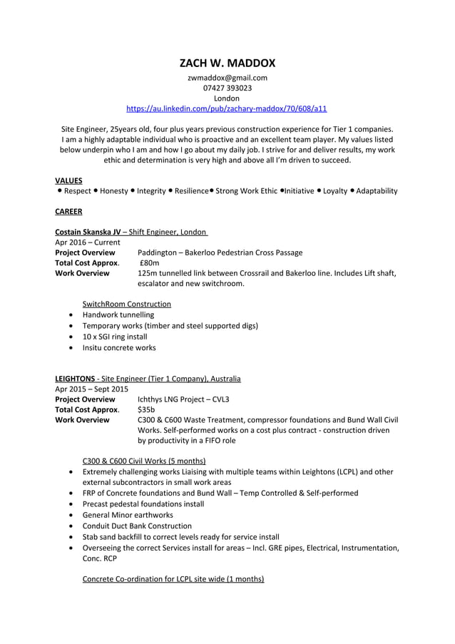Zach Maddox - CV 2016 May 01 | PDF