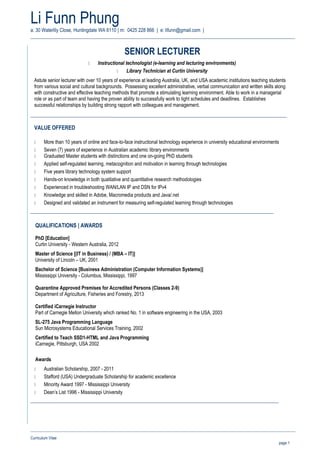 Resume-2Phung | DOC | Professional School | Postgraduate Education