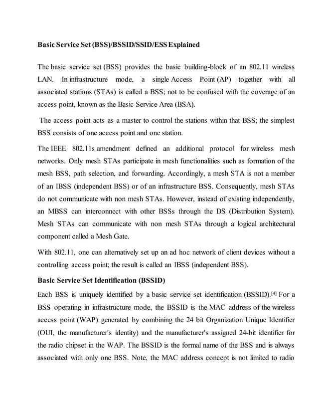 Basic Service Set | PDF