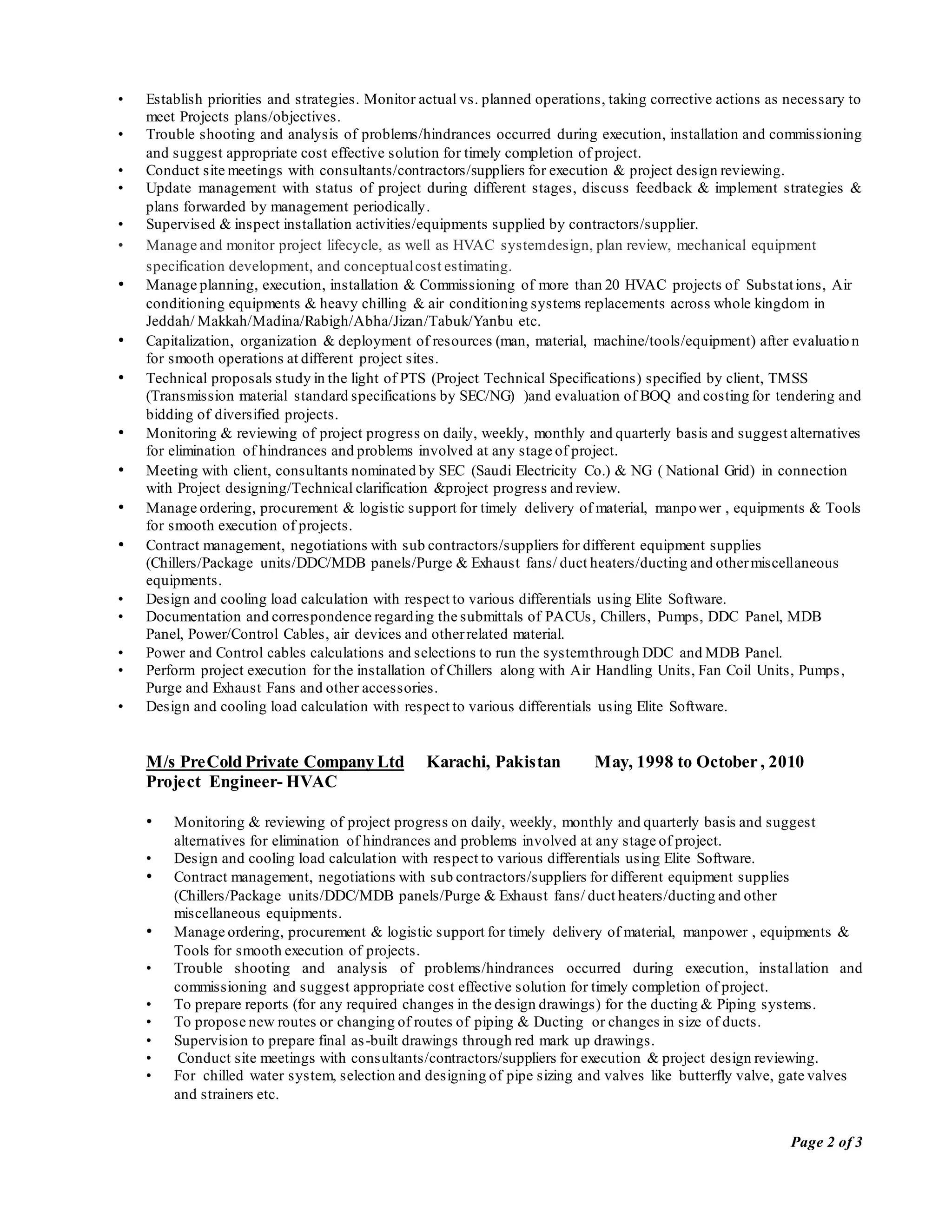 ASIF CV - HVAC O & M | DOCX