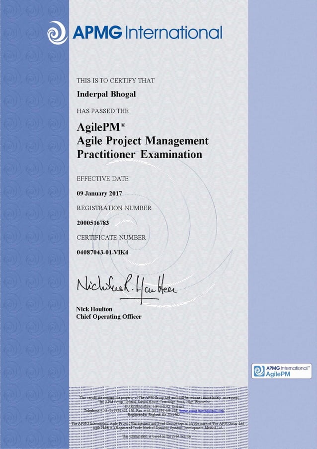 Agile Practitioner Certificate | PDF