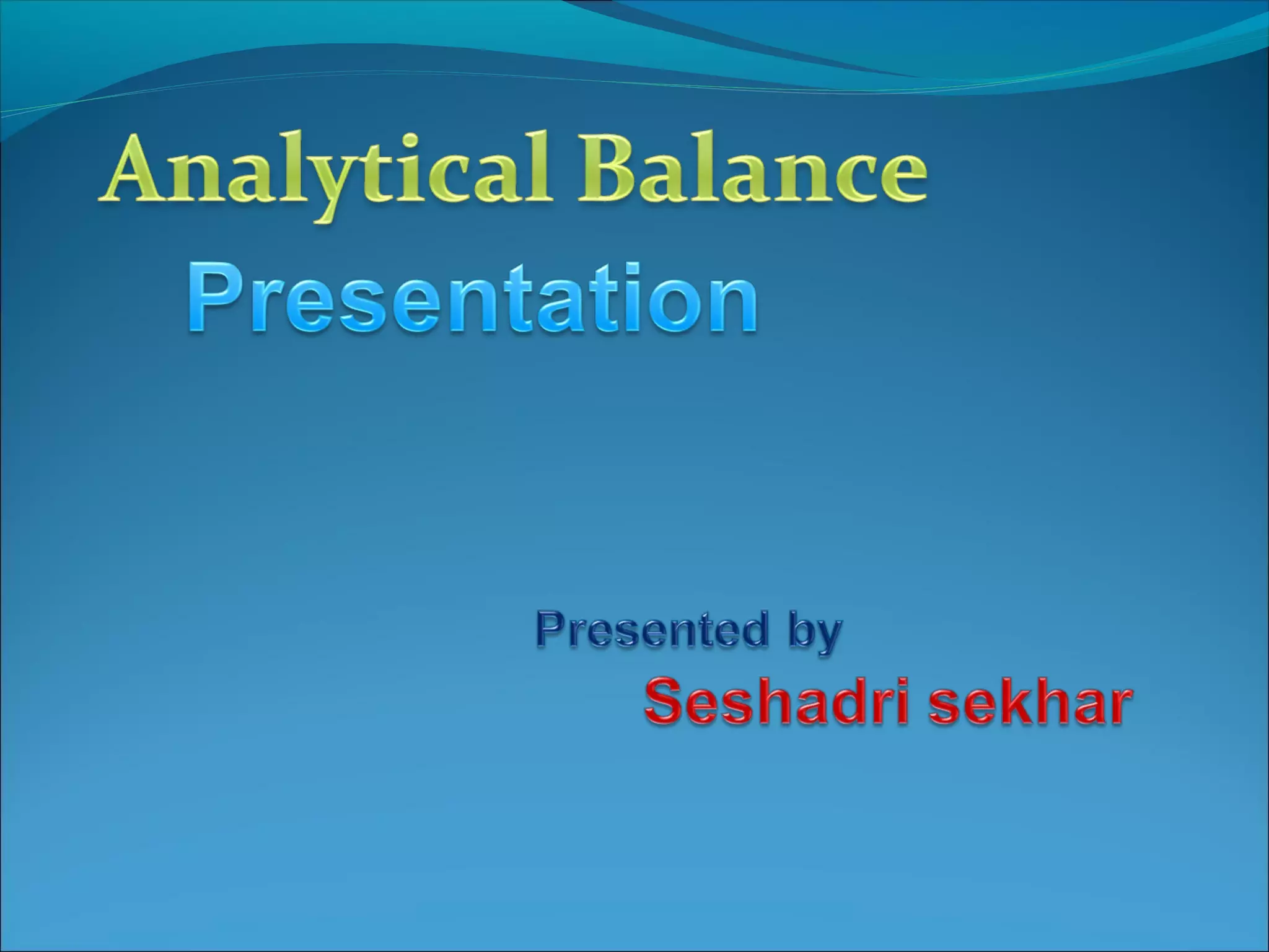Analytical balance Presentation | PPT