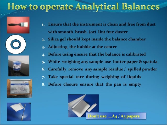 Analytical balance Presentation